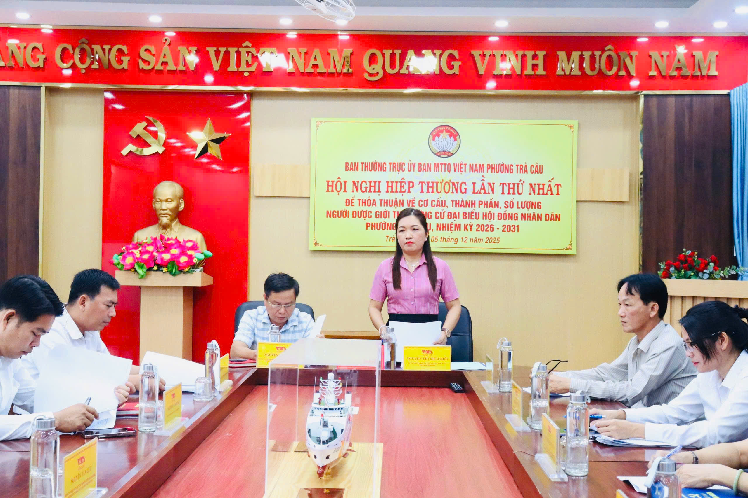 Ủy ban Mặt trận Tổ quốc Việt Nam phường Trà Câu tổ chức Hội nghị hiệp ...